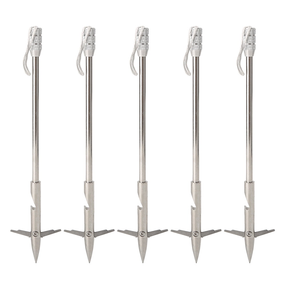 5PCS Stainless Steel Outdoor Bow Fishing Dart Arrowhead Slingshot ...