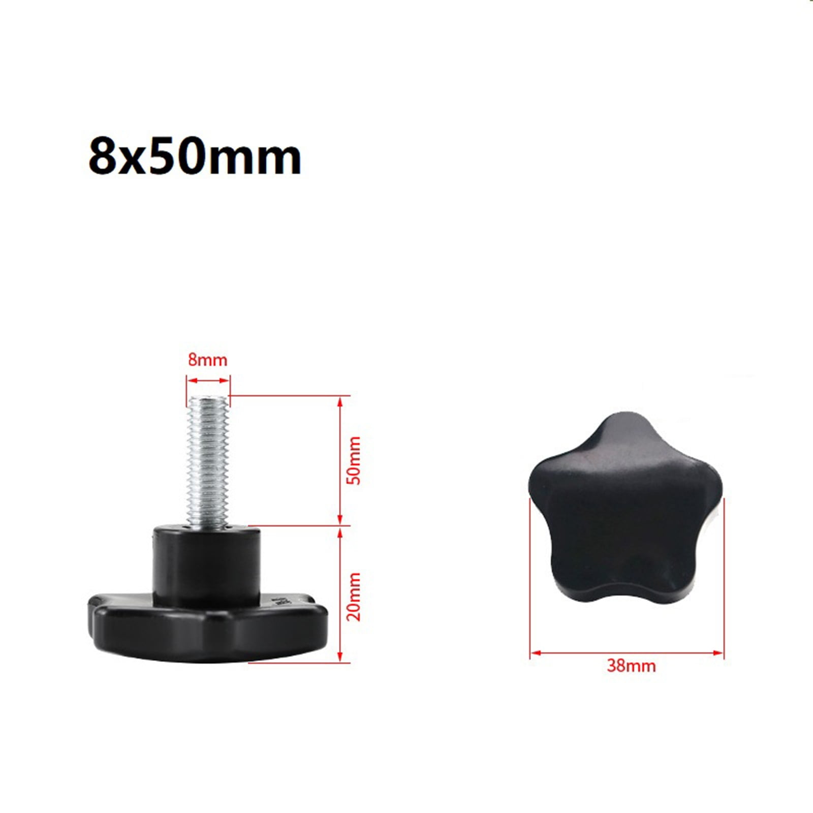 5PCS Star Handle Fastening Screws M5 M6 M8 M10 Star Handle Rubber Head ...