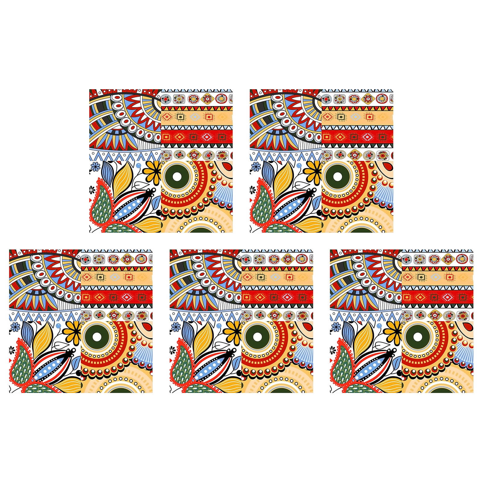 5PCS Stylish Self-Adhesive Art Tiles Decals Stickers Water-resistant ...