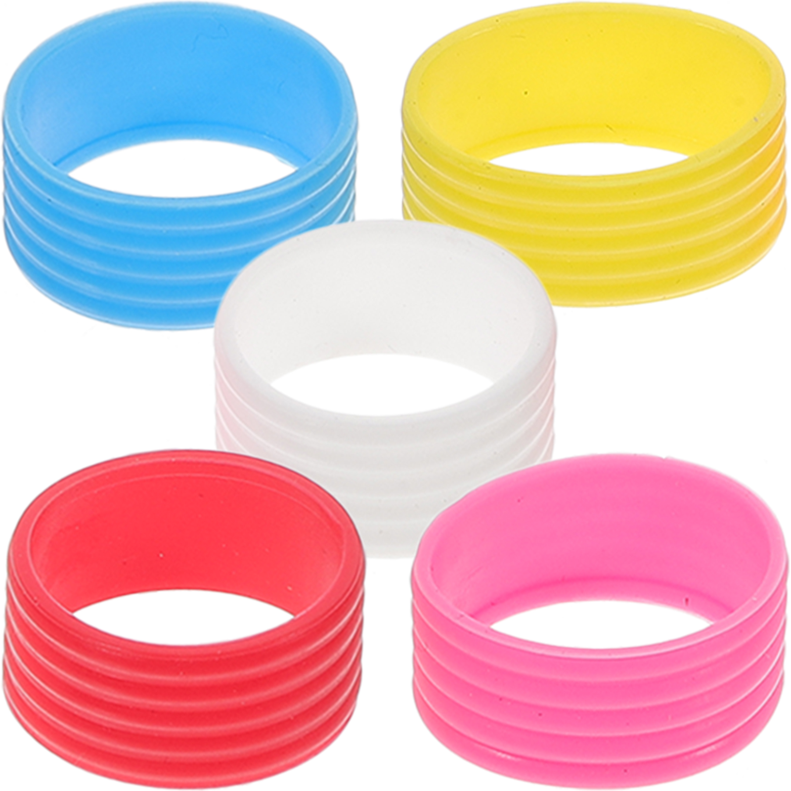 5PCS Tennis Racket Grip Bands Absorbent Sweat Tennis Squash Ring Clear ...