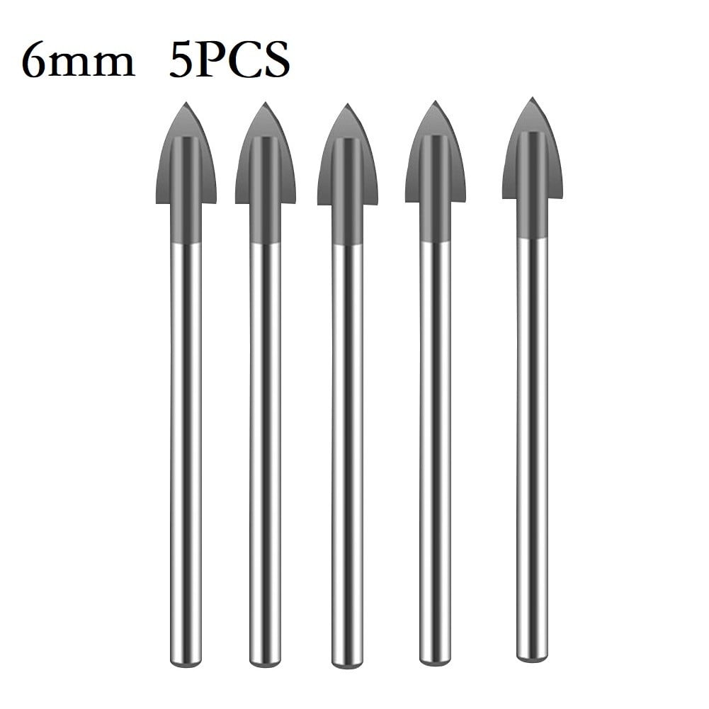 5PCS Tile Glass Drill Bit Set Tungsten Carbide Tipped For Ceramic Tile ...