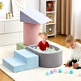 5PCS Toddler Climbing Toys with Ball Pit,Climb & Crawl Foam Block Play ...