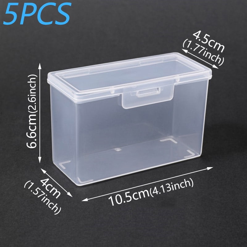 5PCS Transparent Plastic Boxes Playing Cards Container Storage Box Bank ...