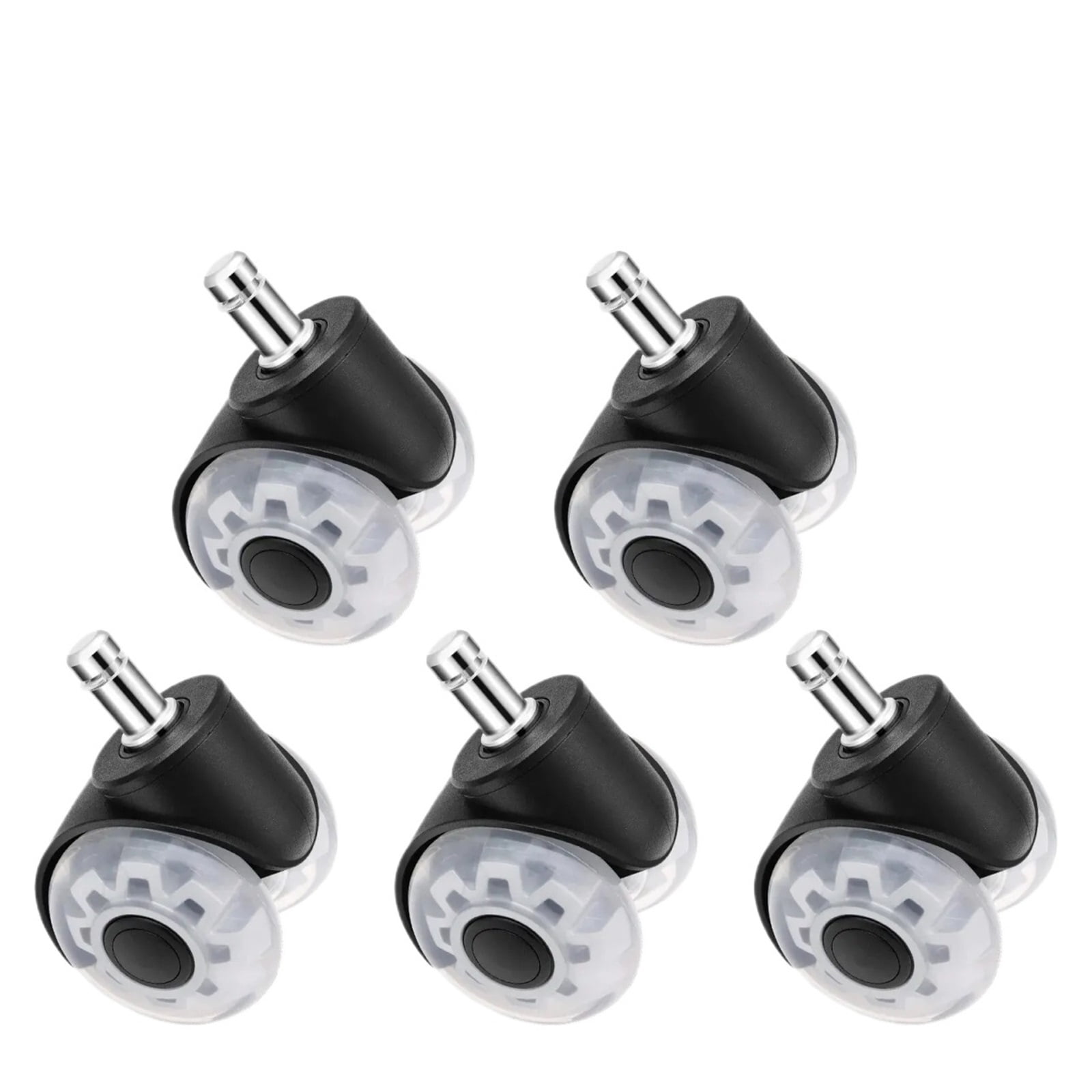 5PCS Universal Mute Wheel Office Chair Caster Swivel Rubber Soft Safe ...