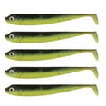 5PCS Walleye Fishing Lures 9.5cm Soft PVC Baits Sinking T Tail Lures ...
