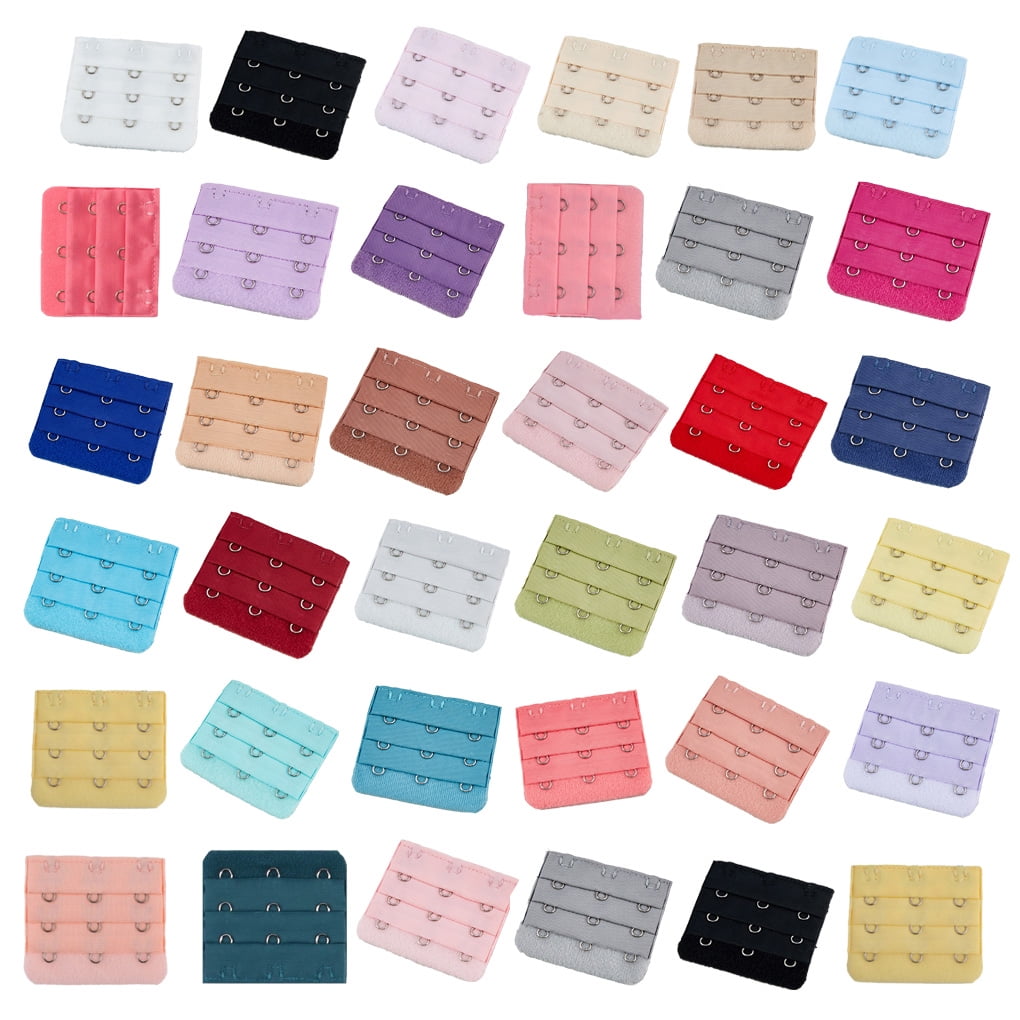 5PCS Women Bra Extender Buckle Elastic Multicolor Brassiere Extension ...
