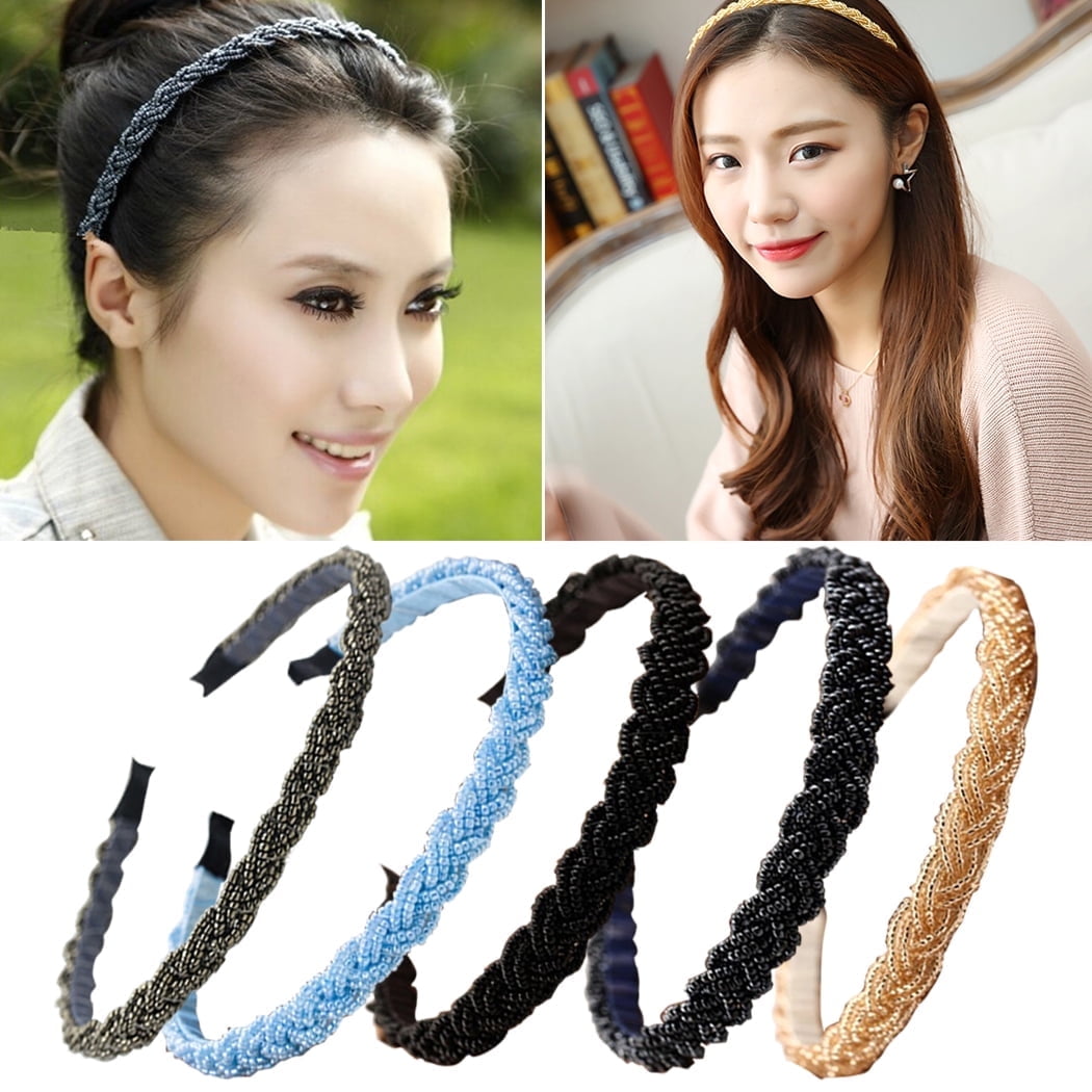 5PCS Fashion Women's Metal Alloy Hair Band, Decorative Assorted Colors ...