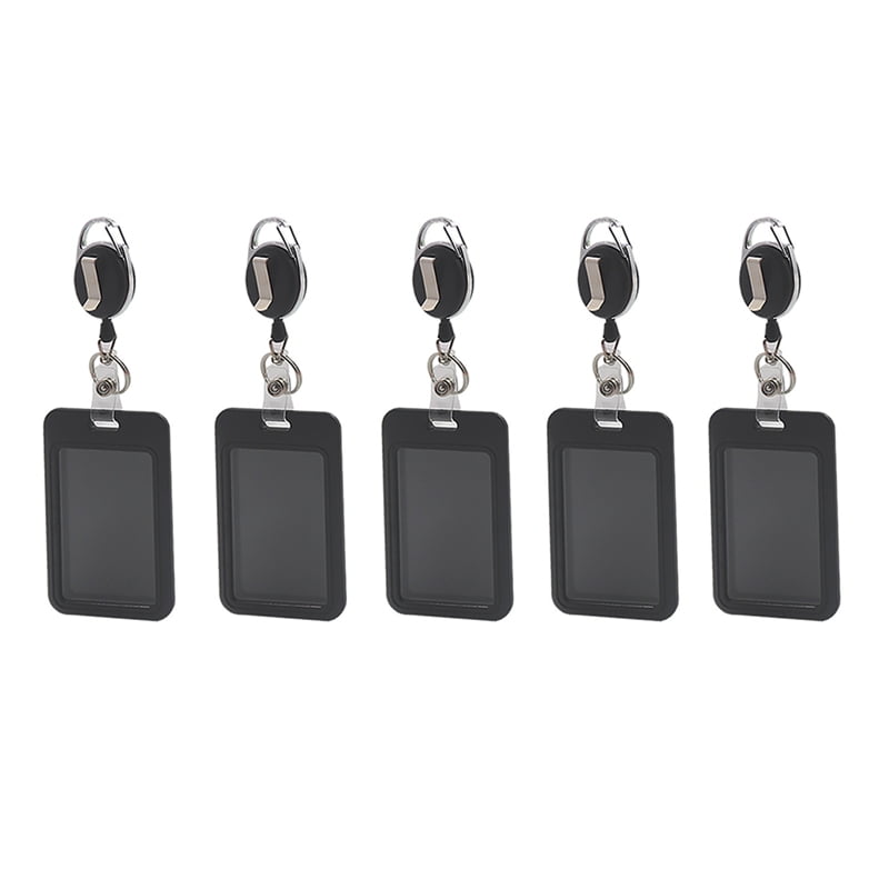 5PCS Work Permit Card Set - Rope Retractable Neck Hanging Document Card ...