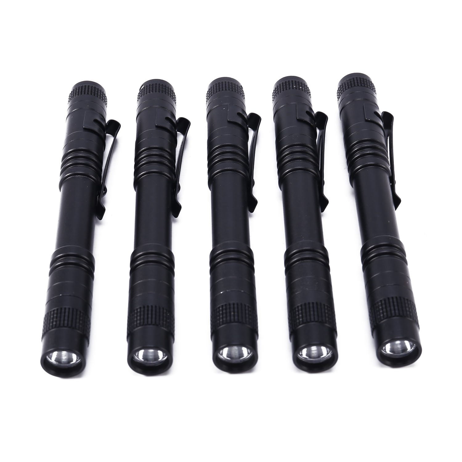 5PCS -XPE-R3 LED Flashlight Clip Mini Light Penlight Portable Pen Torch ...