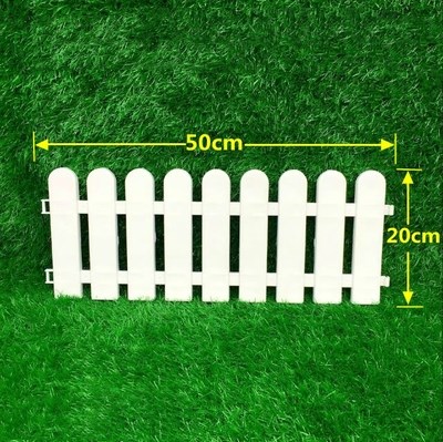 5PCS/set Plastic Garden Fence Easy Assemble White European Style Insert ...