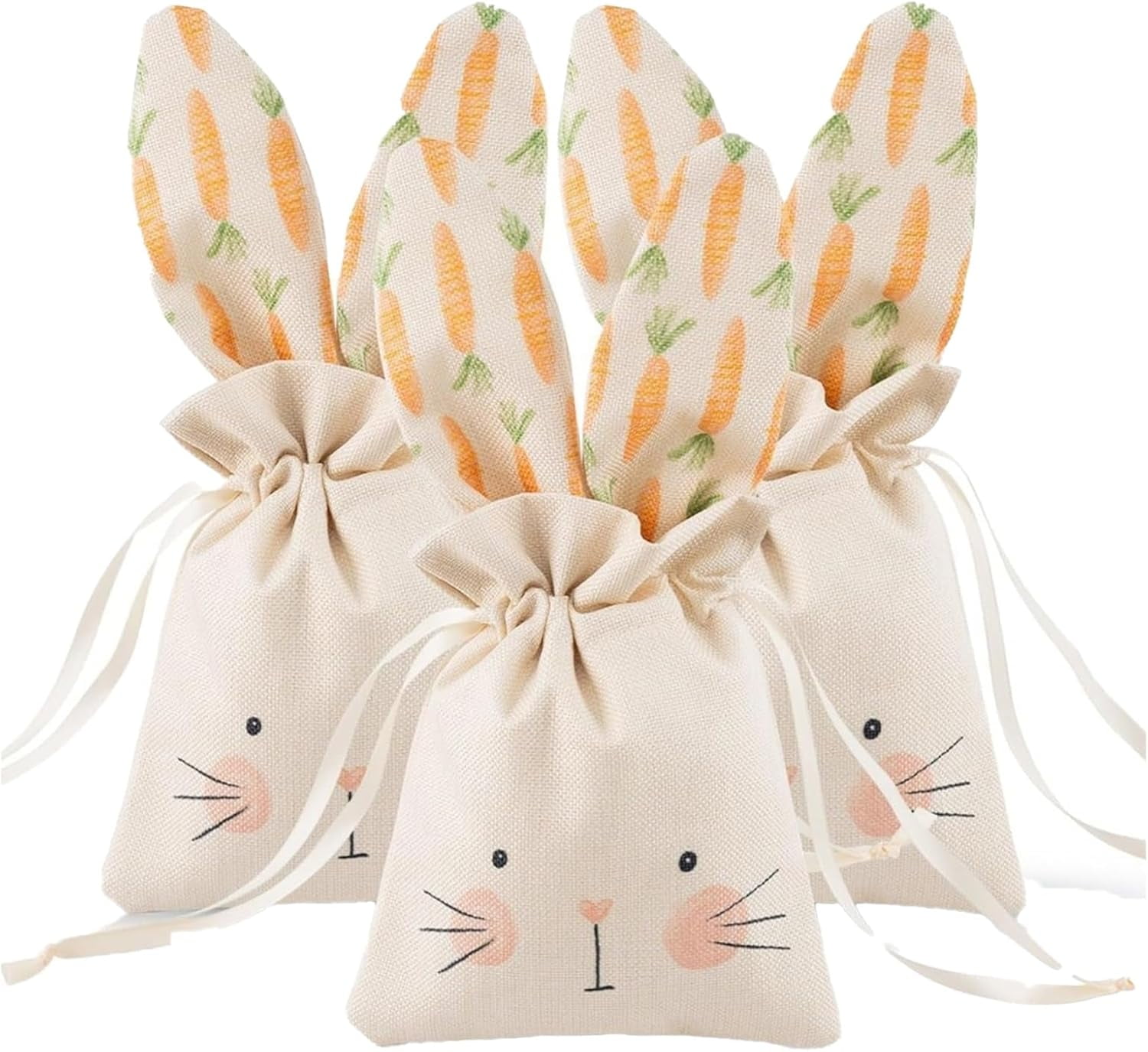 5PCSEaster Bunny Cloth Bags, Easter Party Decorations, Rabbit Gift Bag ...