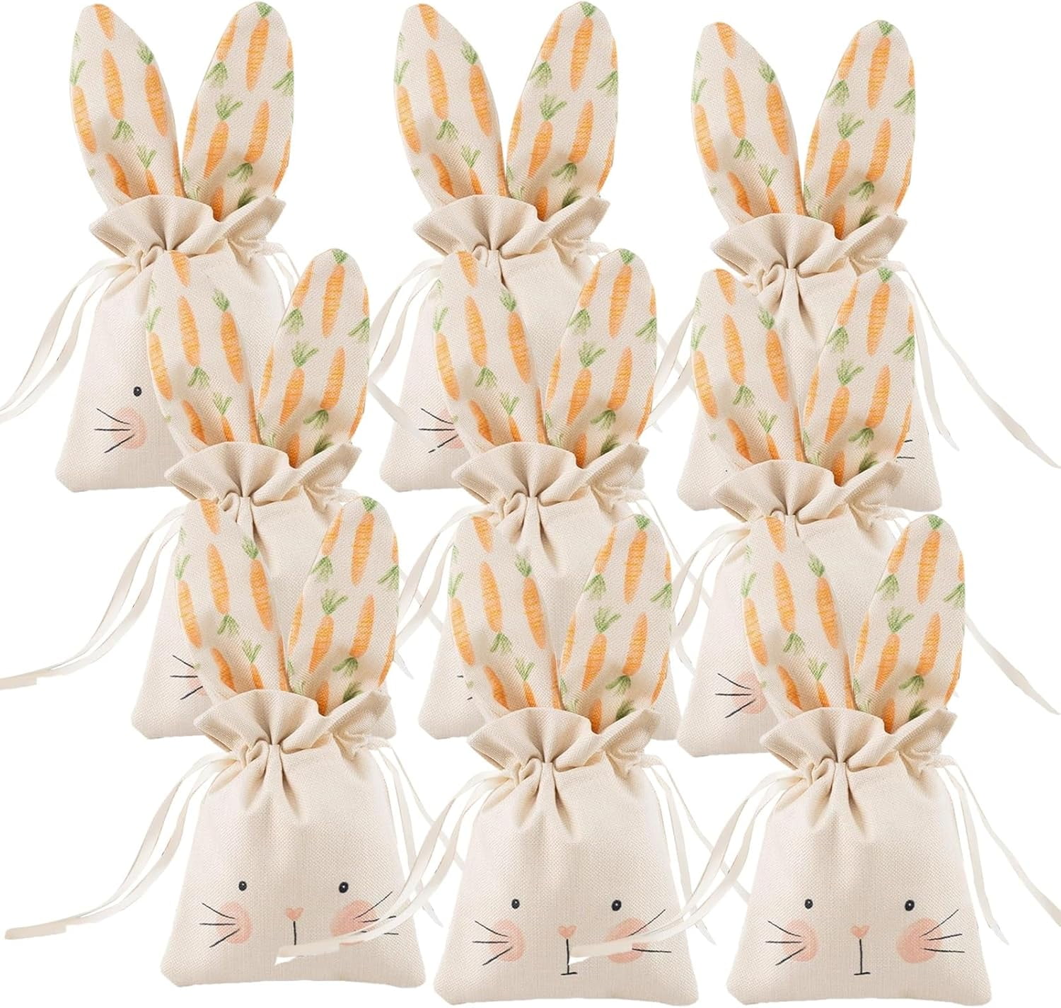 5PCSEaster Bunny Cloth Bags, Easter Party Decorations, Rabbit Gift Bag ...