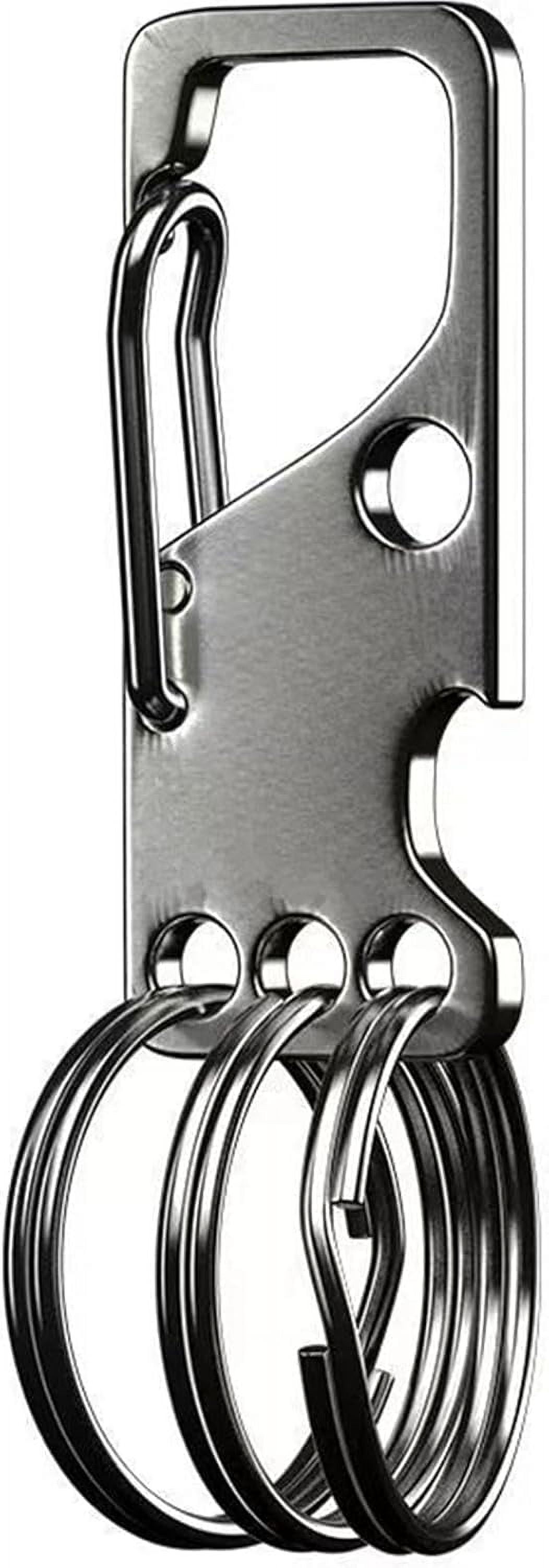 5PCs stainless steel keychains, carabiner clip car key chains, fashion ...