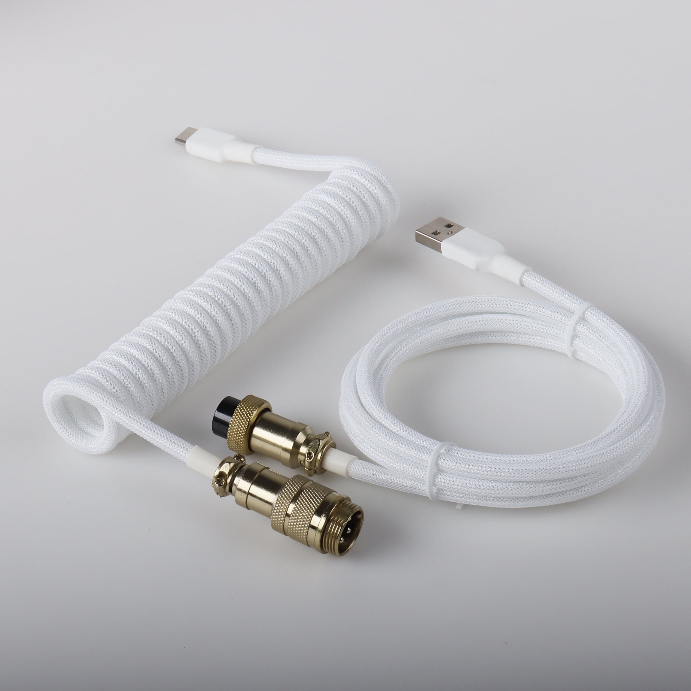 5PIN GX16 aviator Mechanical Keyboard Cable Usb c Coiled Keyboard Type ...
