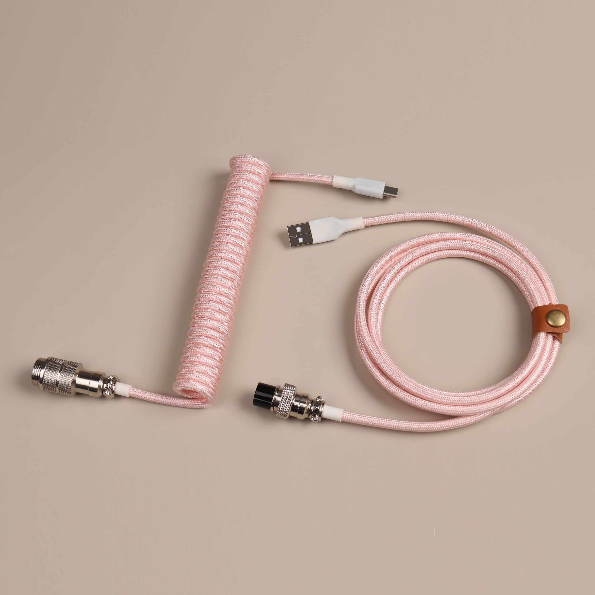 5PIN Male GX16 aviator to Type-c Coiled Cable for Keyboard and Usb to ...