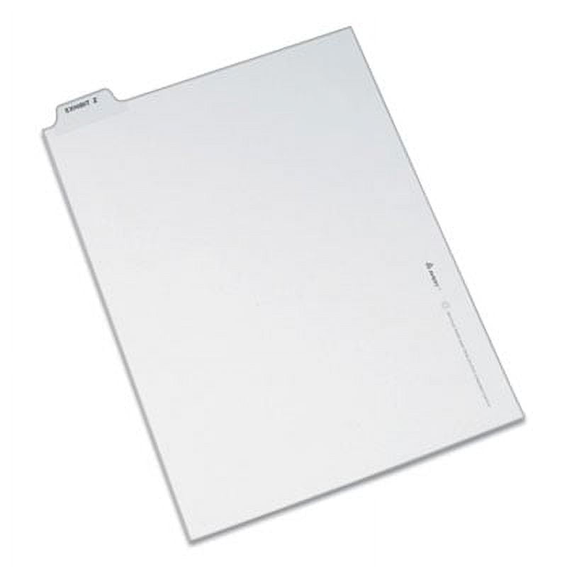 5PK Avery-Style Preprinted Legal Bottom Tab Dividers, Exhibit Z, Letter ...