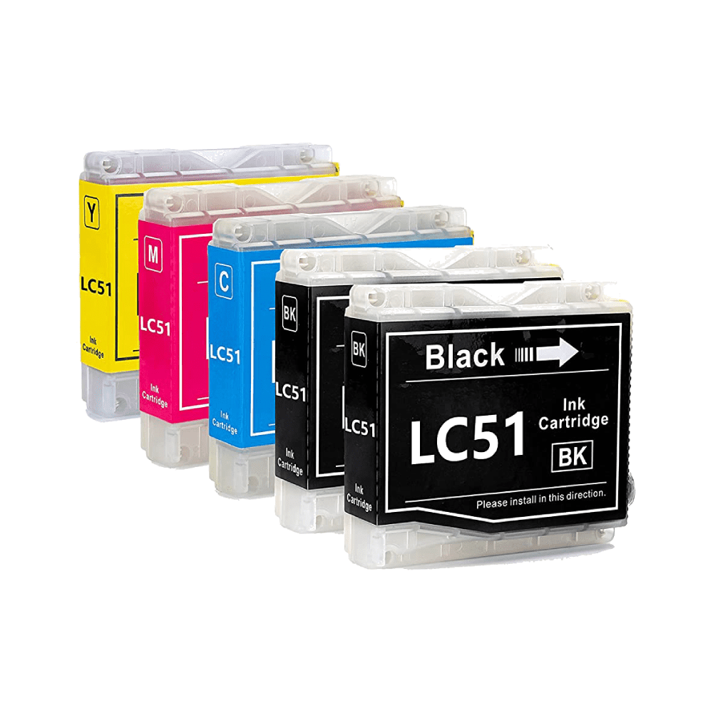 5PK BCMY Ink Cartridge for Brother LC51 LC-51 - Fits Brother DCP 130C ...