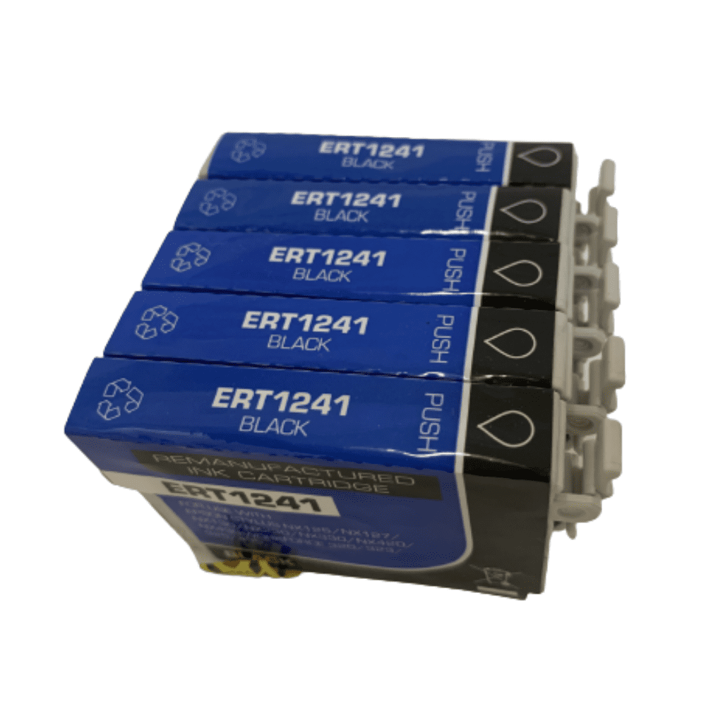 5PK Black Ink Cartridge for Epson 124 1241 - Fits Epson Stylus NX125 ...