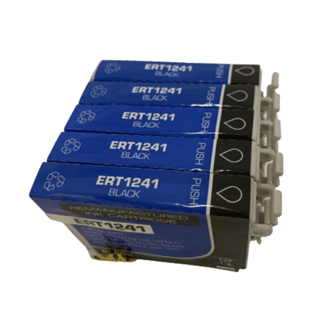 5PK Black Ink Cartridge for Epson 124 1241 - Fits Epson Stylus NX125 ...