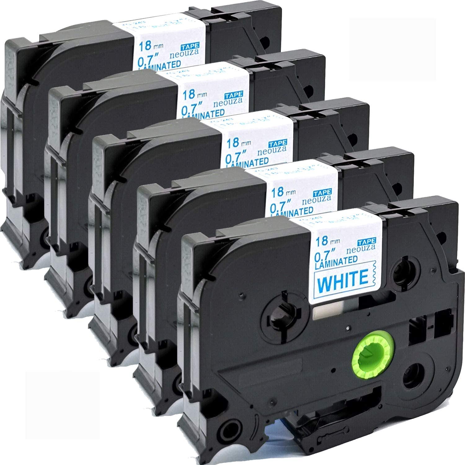 5PK Compatible for Brother P-Touch Laminated TZe TZ Label Tape ...