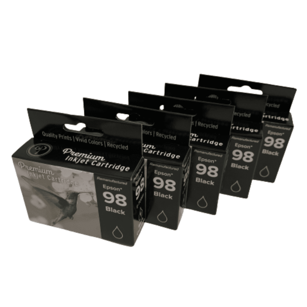 5PK High-Yield Black Ink Cartridge for Epson 98 & 99 T0981 - Compatible ...