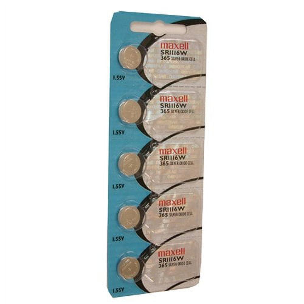 Maxell Watch Battery Button Cell SR1116W 365 Pack of 5 Batteries ...