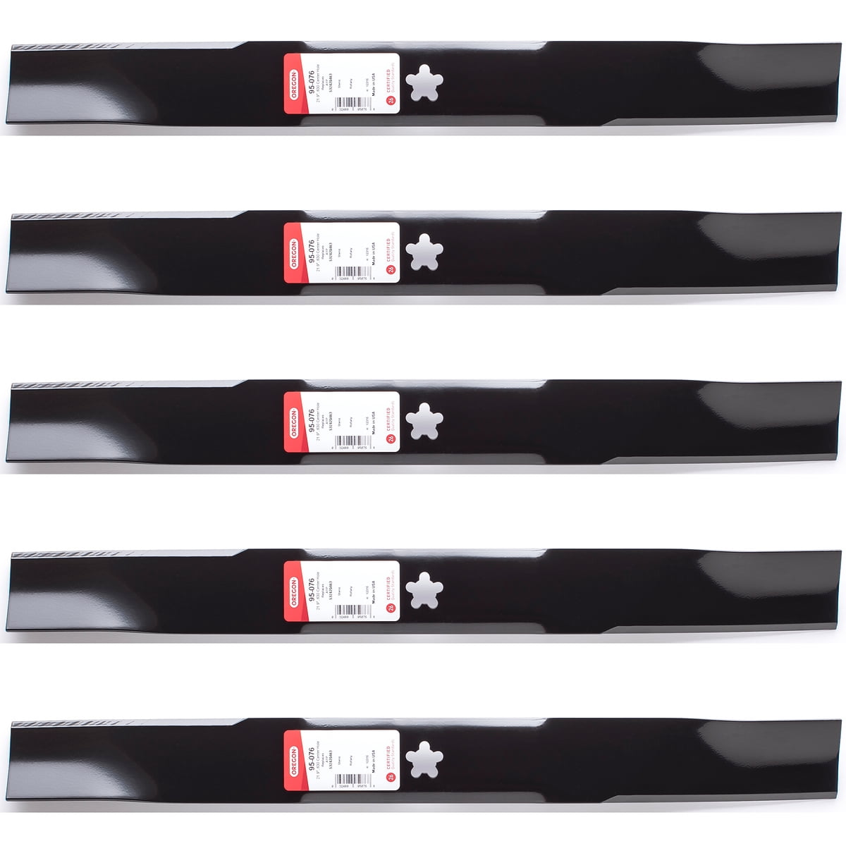5PK Oregon 95-076 Walk Behind Blades for 22" AYP 420463, 421825 ...