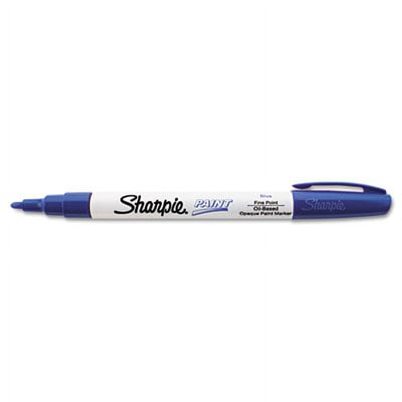 5PK Sharpie Permanent Paint Marker, Fine Bullet Tip, Blue (35536 ...