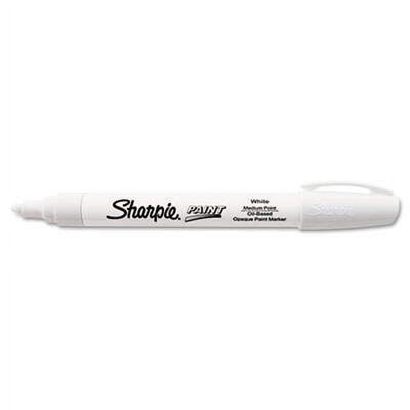5PK Sharpie Permanent Paint Marker, Medium Bullet Tip, White (35558 ...