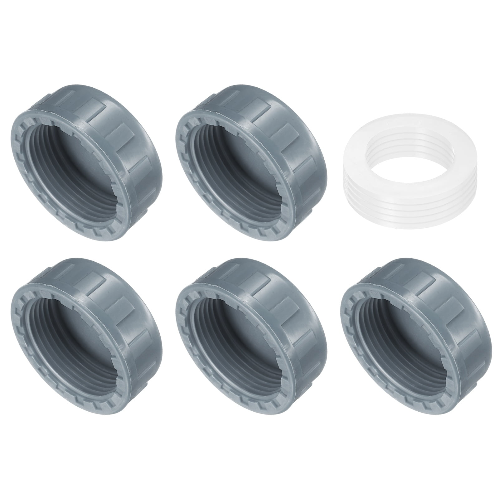 5Pack 1-1/4 Inch PT Female Thread PVC Pipe Fitting Cap, Cleanout Water ...