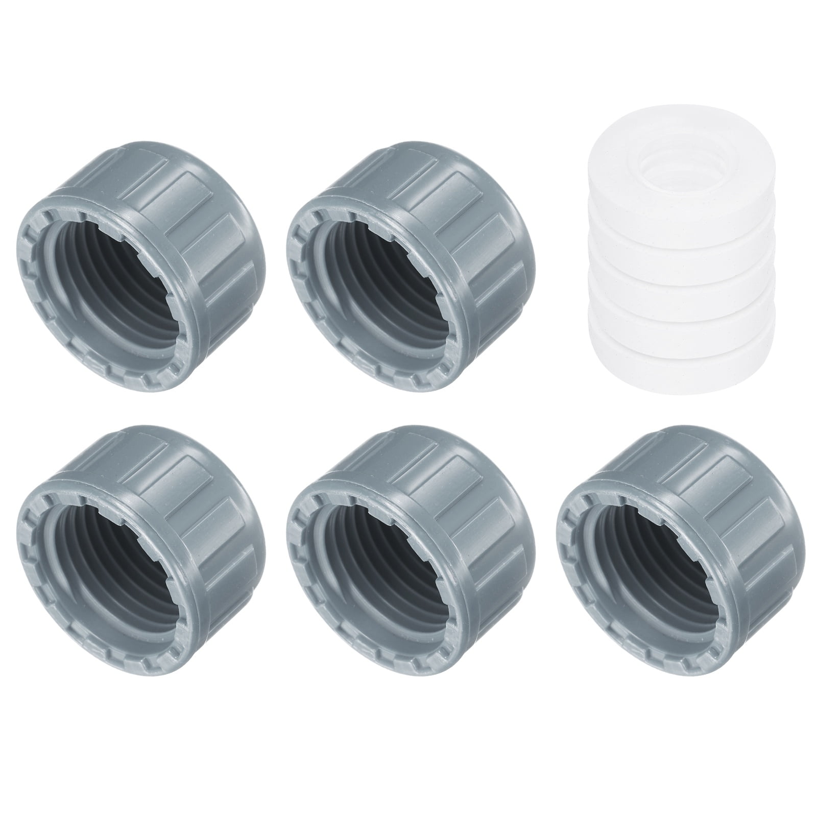 5Pack 1/2 Inch PT Female Thread Pipe Fitting Cap, Cleanout Water Drain ...