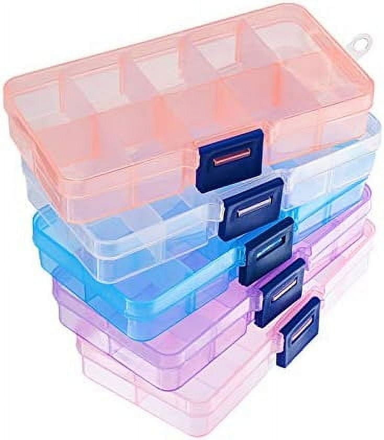 5Pack 10Grids Bead Organizer Plastic Storage Box Case Mini Tackle Box ...