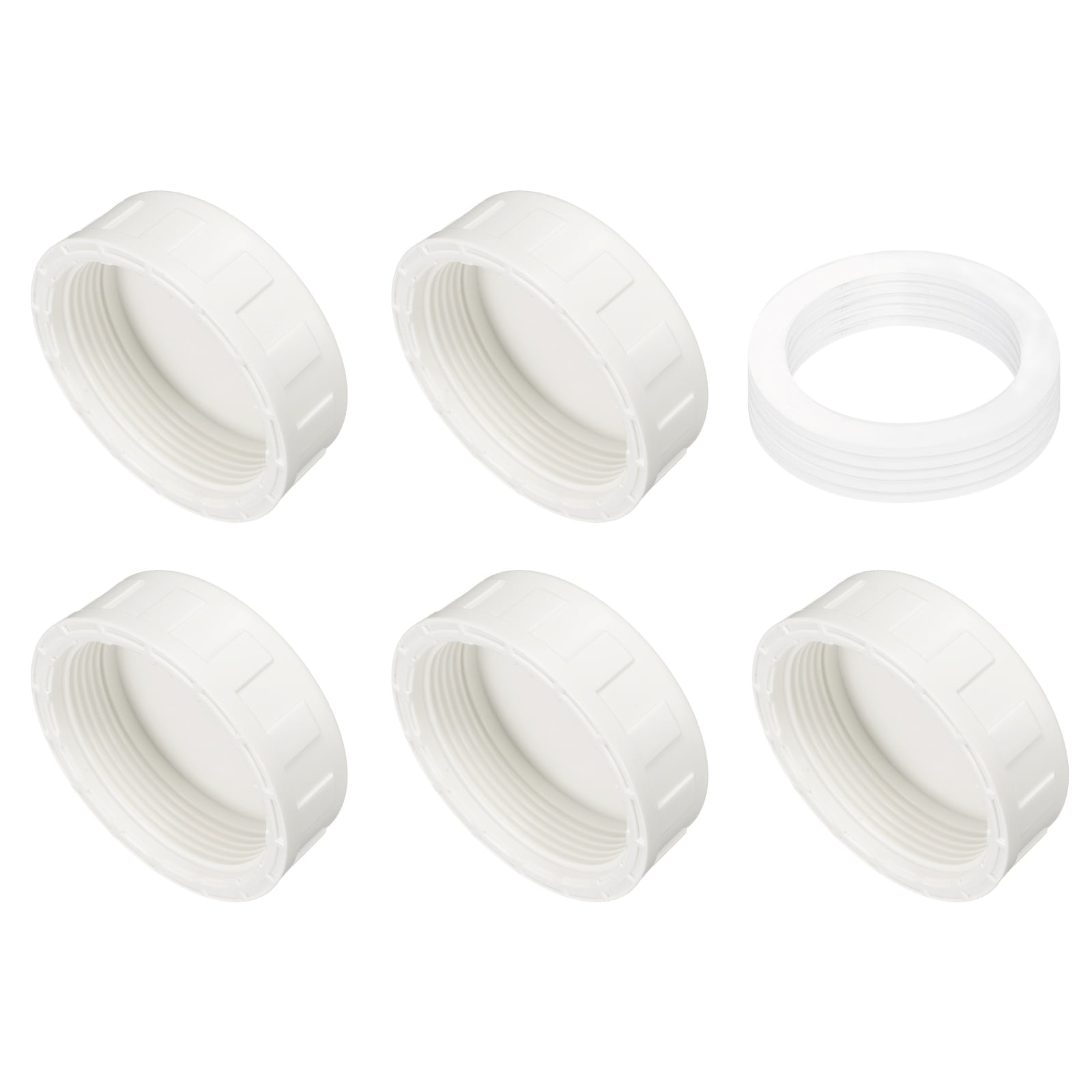 5Pack 2 Inch PT Female Thread PVC Pipe Fitting Cap, Cleanout Water ...