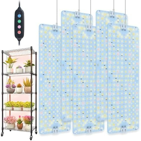 5Pack 2025 Ultra-Thin Panel Grow Lights for Seed Starting, Vegetables ...