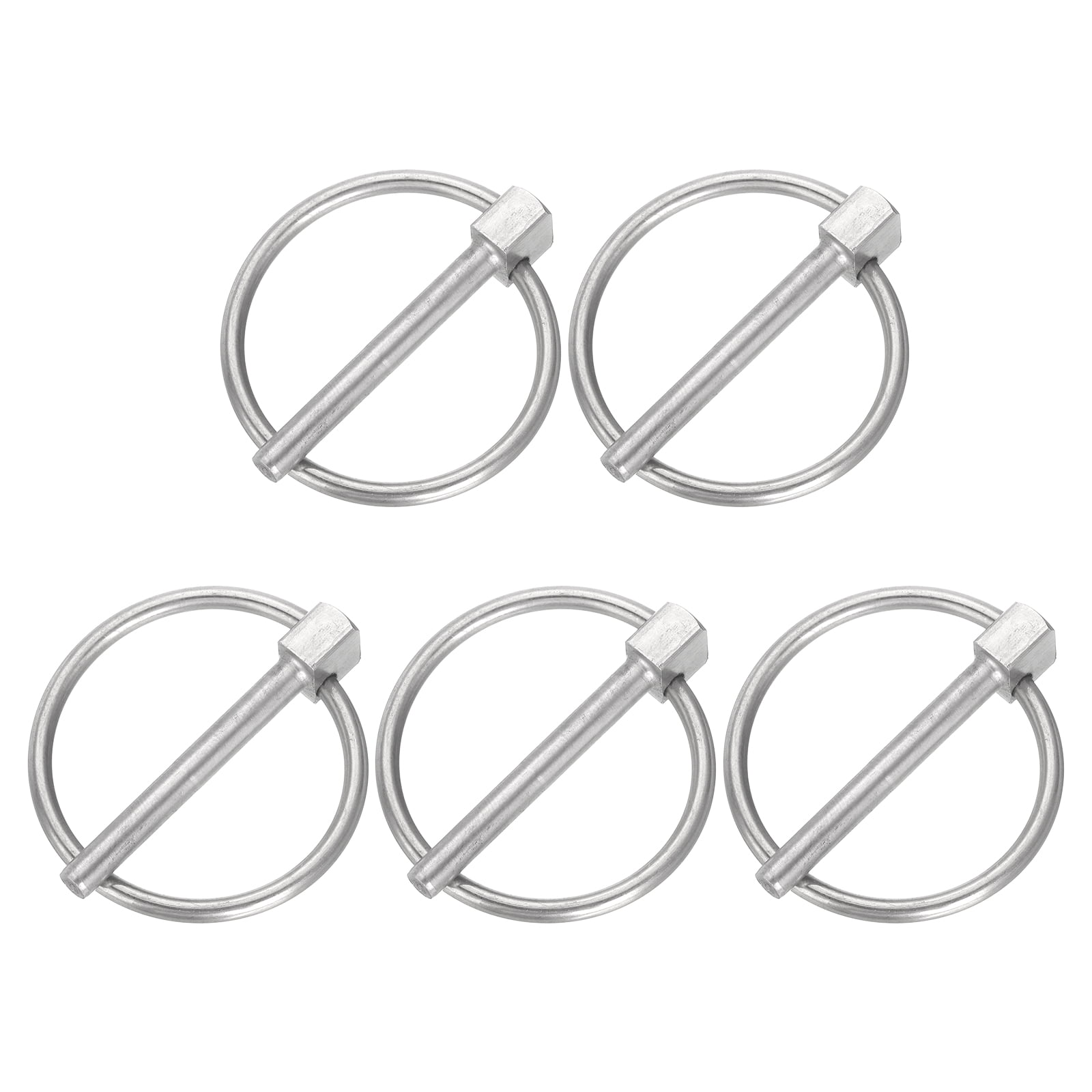 5Pack 3/16" x 1-1/2" Linch Pin with Ring, Stainless Steel Round Linch Pin, Silver - Walmart ...