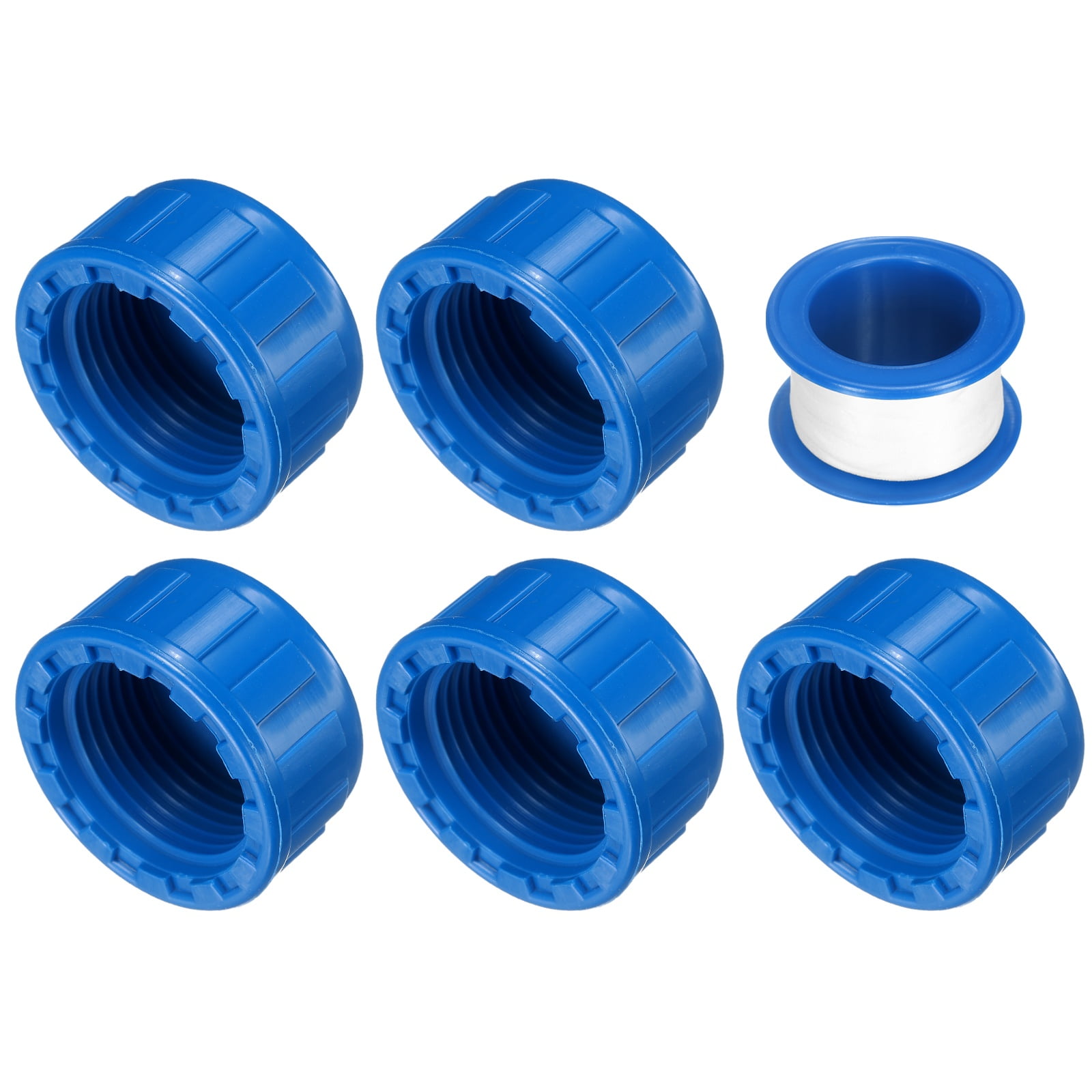 5Pack 3/4 Inch PT Female Thread PVC Pipe Fitting Cap, Cleanout Water ...