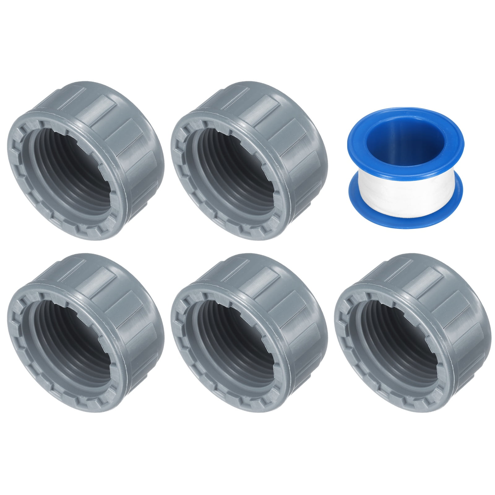 5Pack 3/4 Inch PT Female Thread Pipe Fitting Cap, Cleanout Water Drain ...