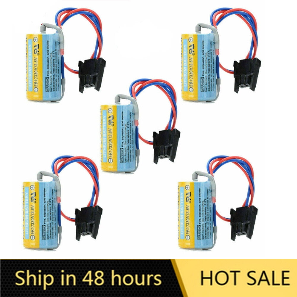5Pack 3.6V 1700mAh MR-BAT ER17330V Lithium Battery for FANUC CNC System ...