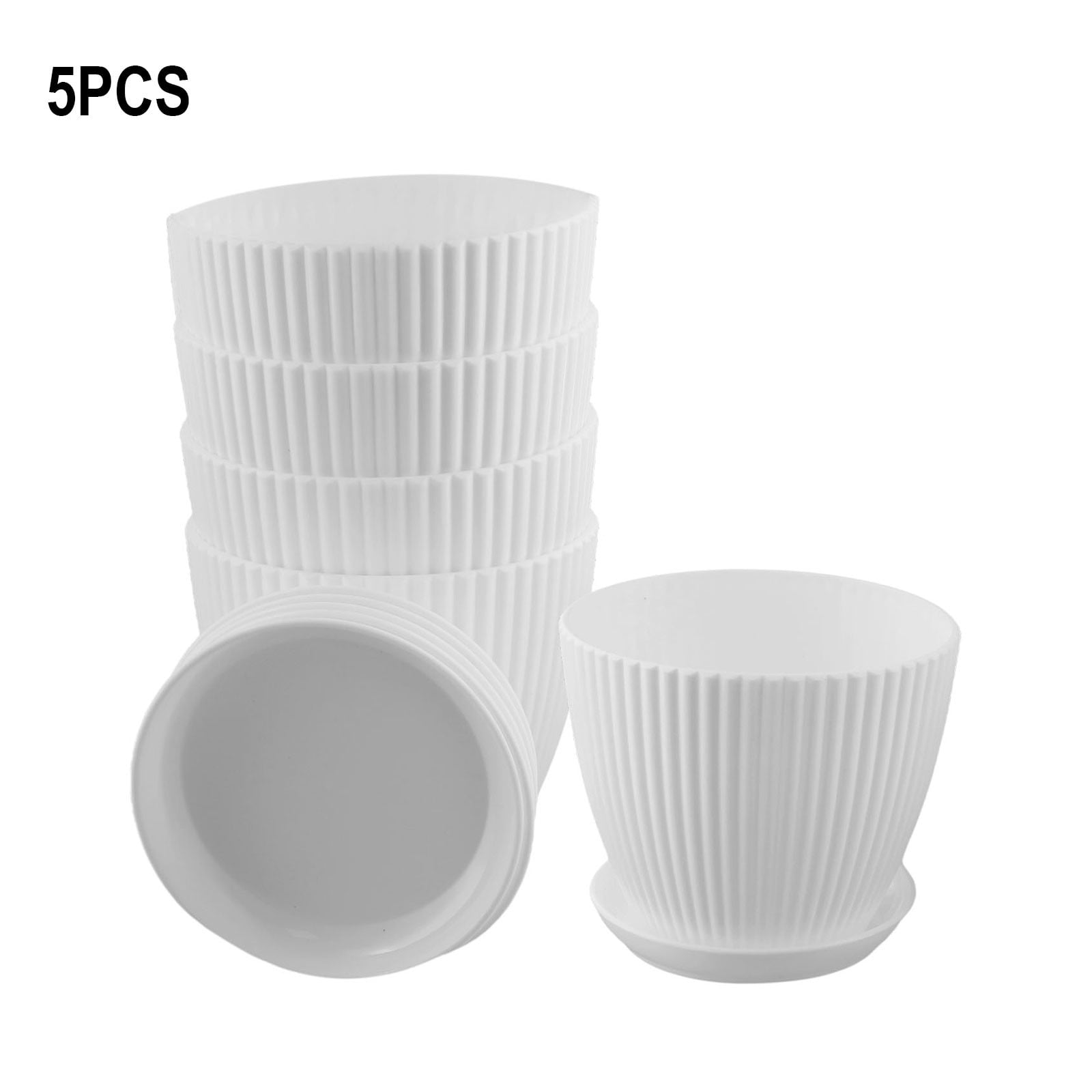 5Pack 6Inch Plant Pots Plastic Flower Pots Modern Flower Pots for ...