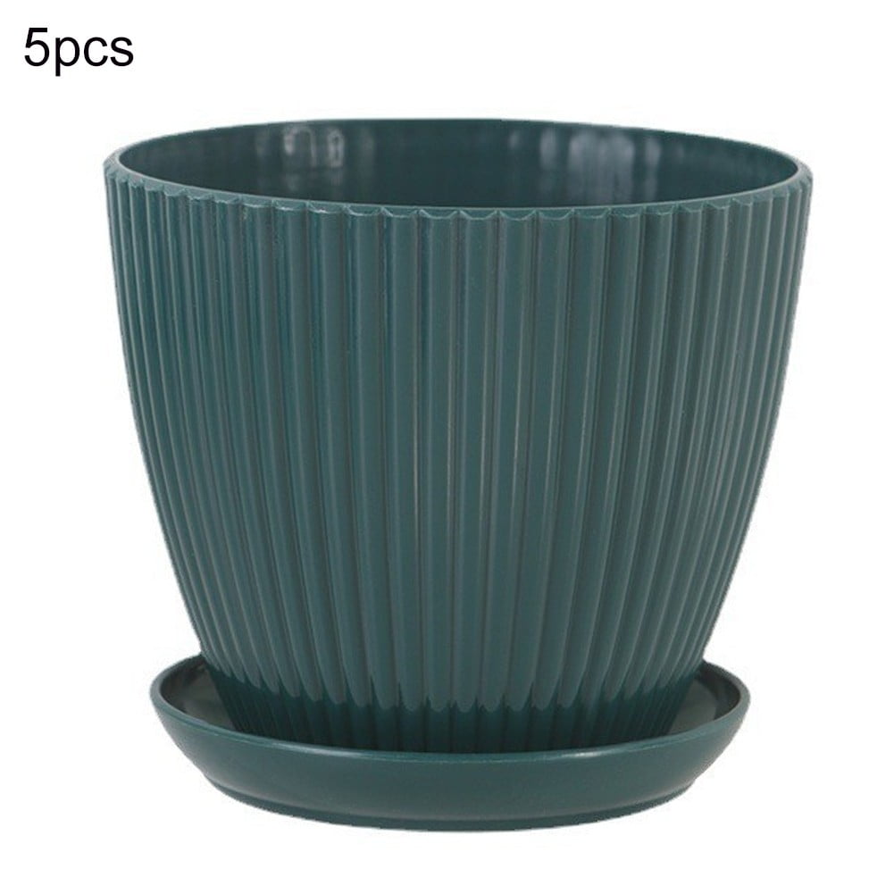 5Pack 6Inch Plant Pots Plastic Flower Pots Modern Flower Pots for ...