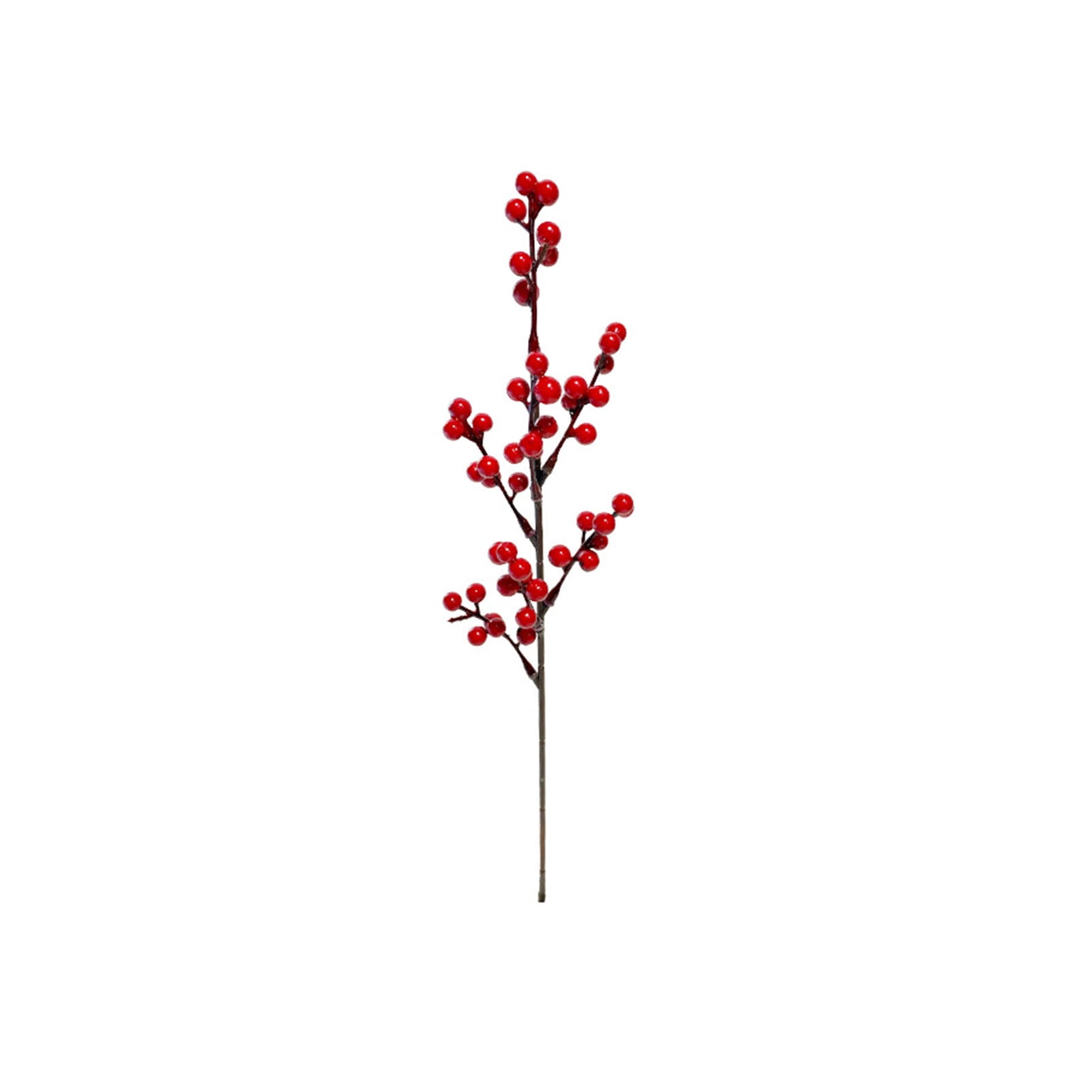 5Pack Artificial Red Gold Berry Stems Christmas Red Berry Picks Holly ...