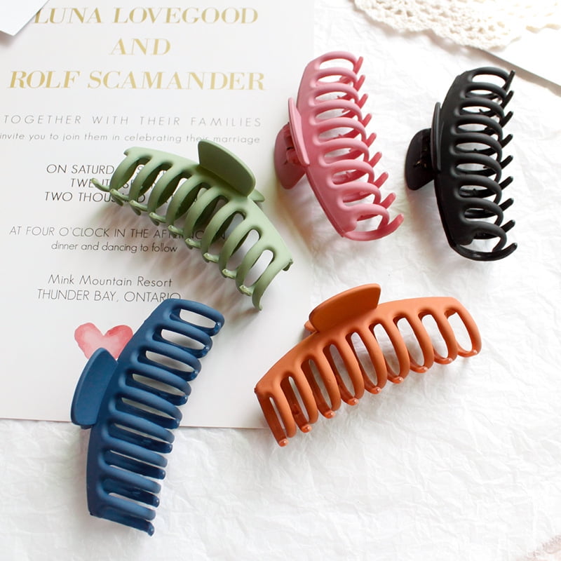 5Pack Big Hair Claw Clips for Women Large Claw Clip for Thin Thick ...