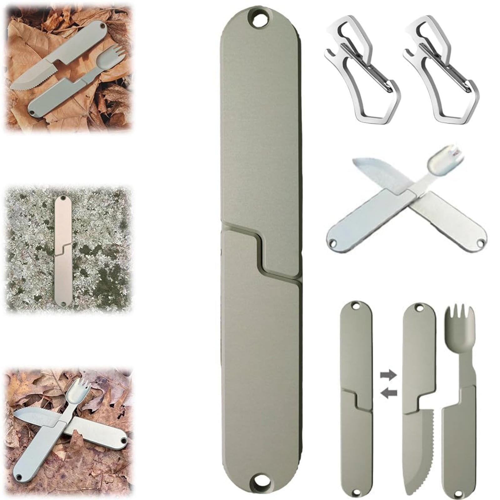 5Pack Camping Eating Utensils Set, Kopak Utensil Set, 2 in 1 Camping ...