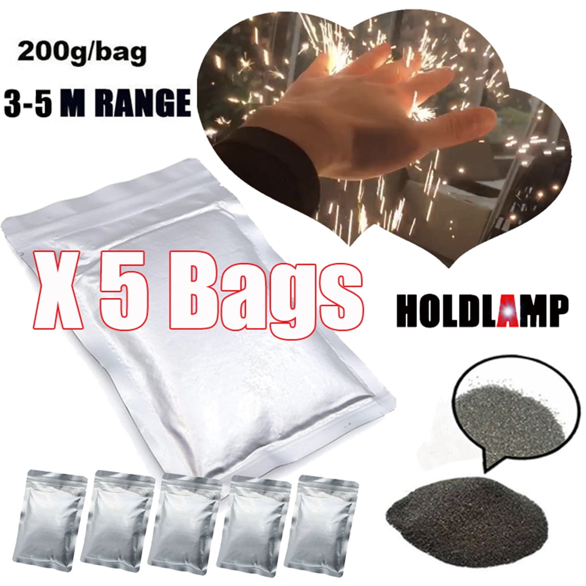 5Pack Cold Spark Powder 3-5m Compound Titanium Powder Cold Fireworks ...