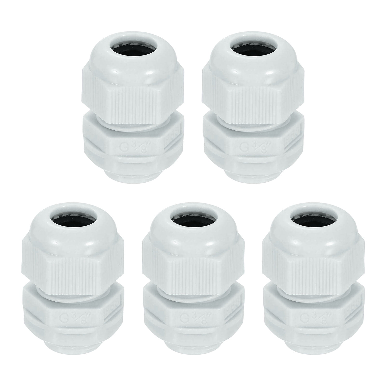 5Pack G 3/8" Nylon Cable Glands, Waterproof Adjustable Wire Grommet ...