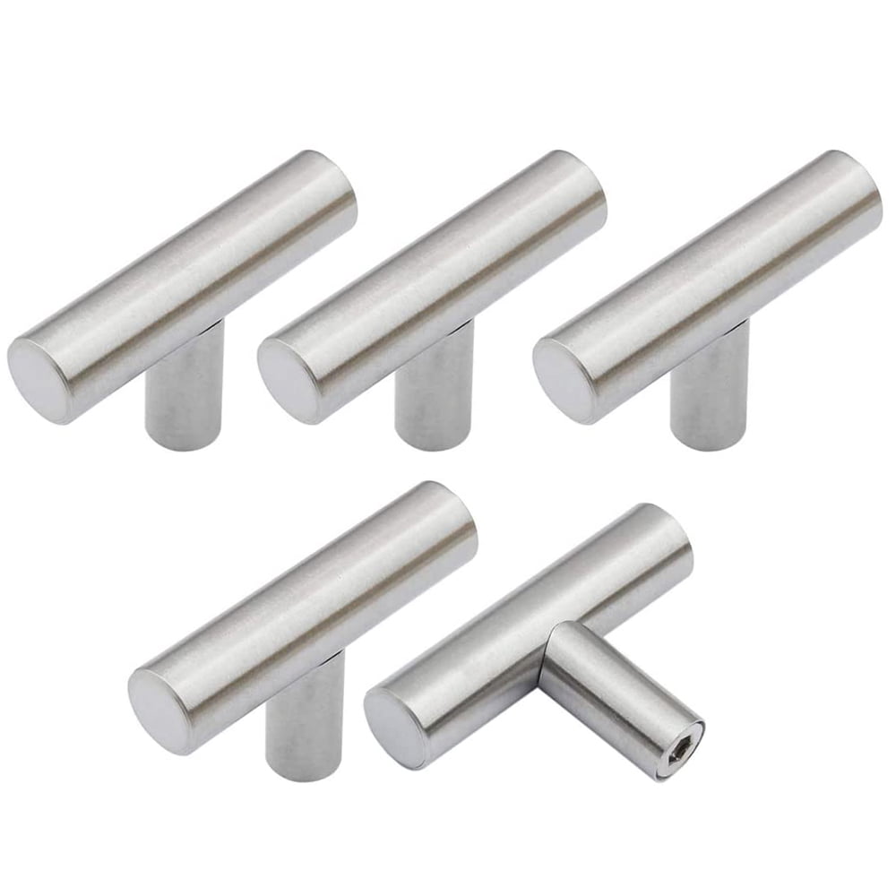5Pack Kitchen Hardware for Cabinets Brushed Nickel Cabinet Knobs ...