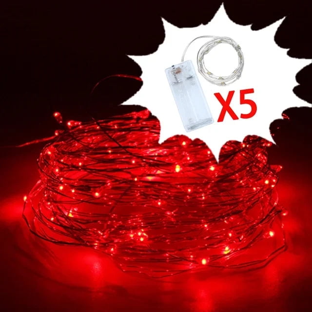 5Pack LED Mini Fairy Lights - Battery-Powered Copper Wire for DIY Decor ...