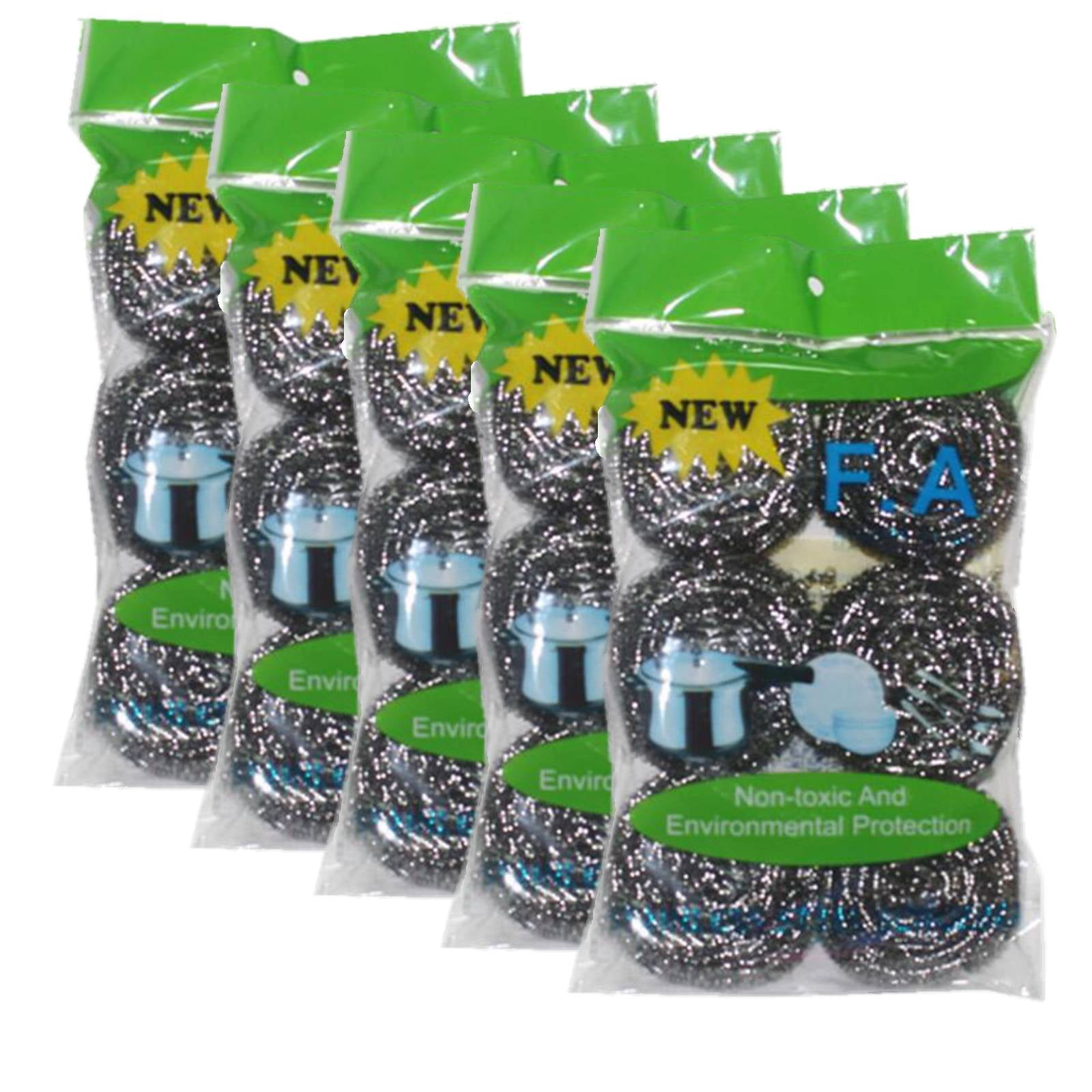 5Pack Metal Scrubber For Pots And Pans - Stainless Steel Scrubber ...