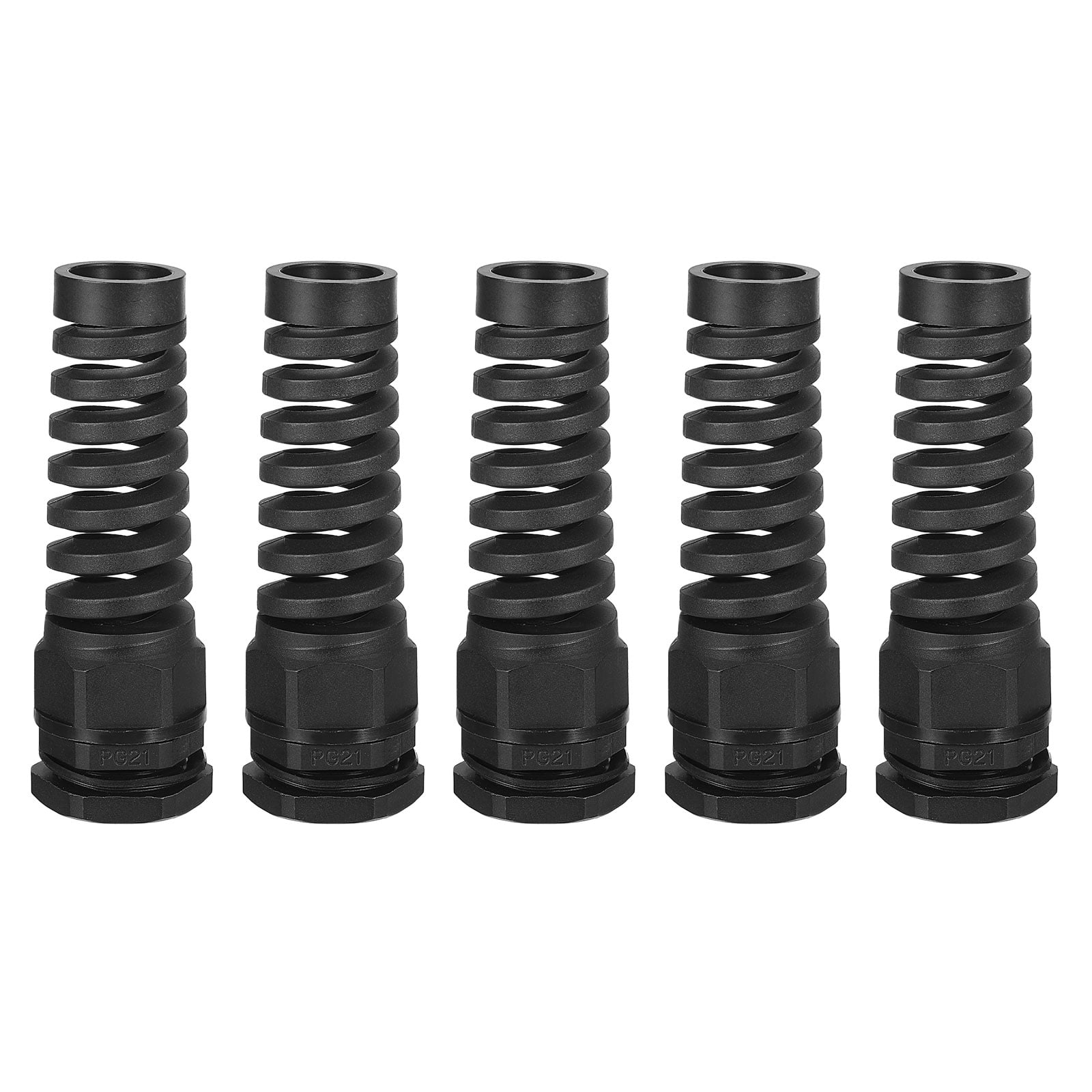 5Pack PG21 Waterproof Cable Gland, Spiral Strain Joint for 13-18mm Wire ...