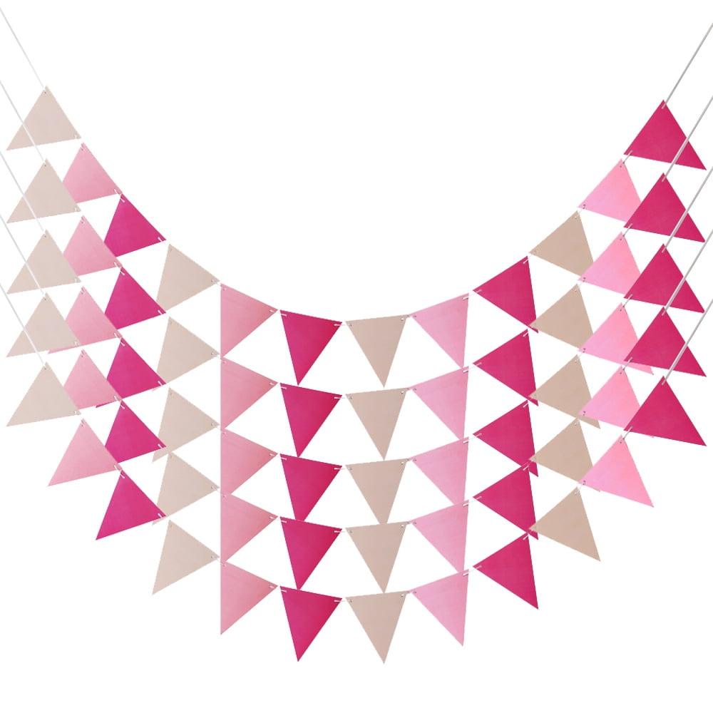 5Pack Party Decorations Triangle Flag Pennant Banner Bunting for ...